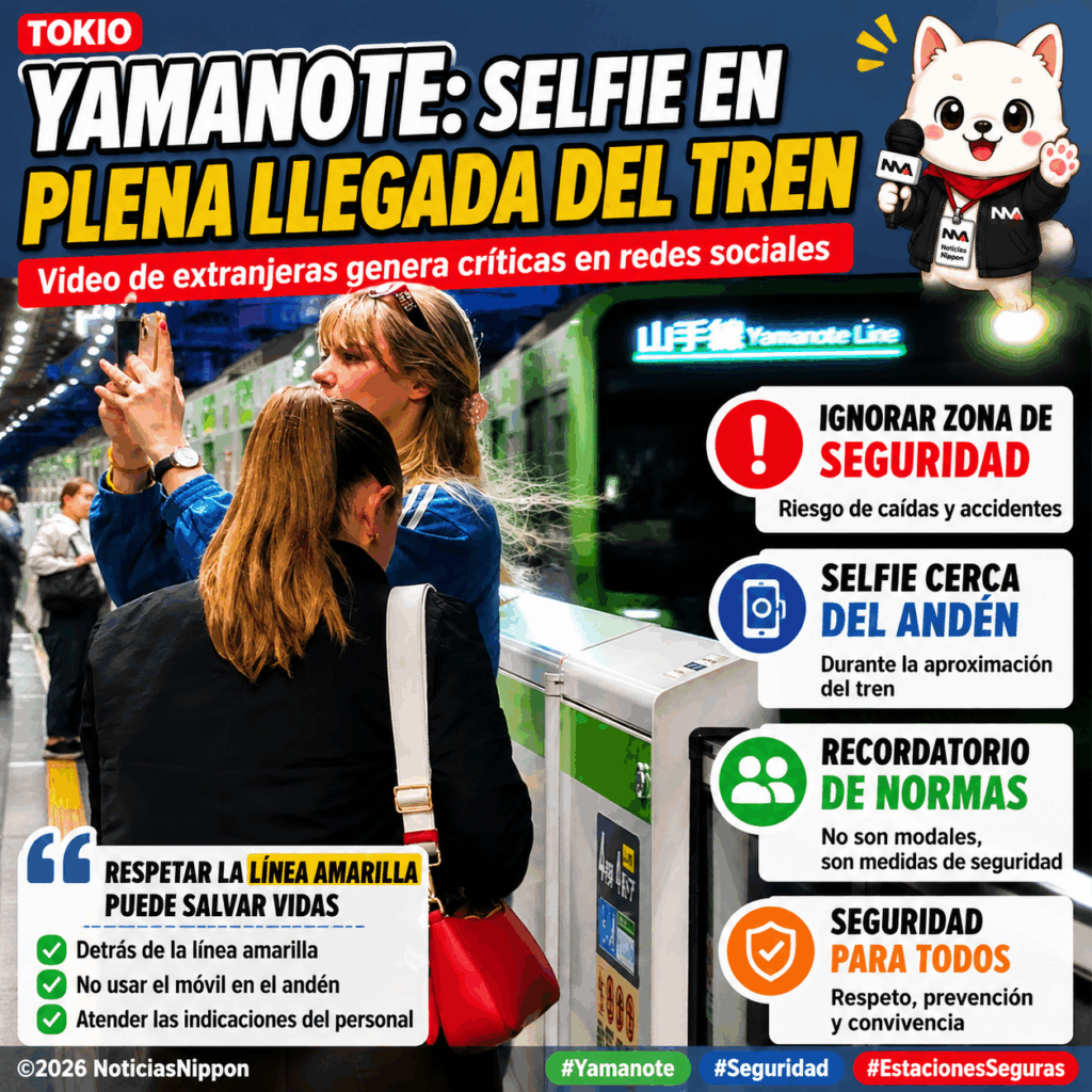 [meiwaku koi] Selfie al borde del andén – Noticias Nippon